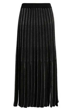 BOSS Fatrina Pleated Midi Skirt - Black
