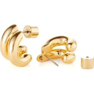 Jenny Bird Mini Florence Double Hoop Earrings - High Polish Gold