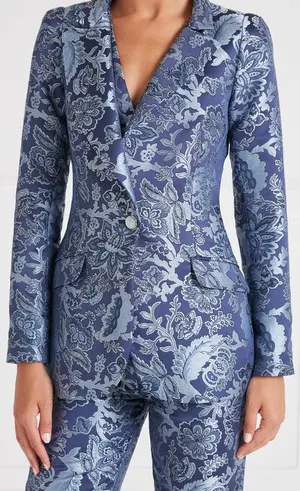 TEMPERLEY LONDON Francis Floral Jacquard Blazer