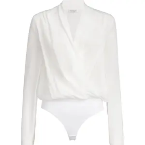 Brunello Cucinelli Crêpe De Chine Bodysuit - Ivory