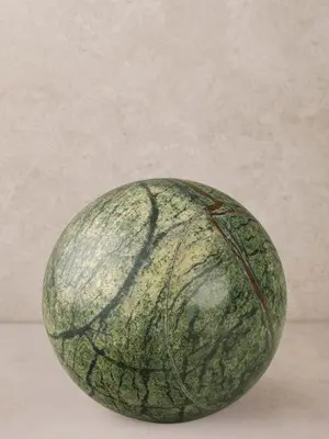 GAURI KOHLI Forest Marble Sphere Object - Moss Green