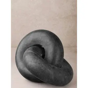 GAURI KOHLI Munich Marble Knot Sculpture - Midnight Black