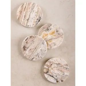 GAURI KOHLI Tasmania Brown Onyx Coasters