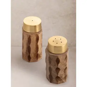 GAURI KOHLI Macello Salt & Pepper Shakers - Brown
