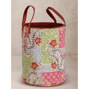 GAURI KOHLI Sundunce Laundry Hamper 14" X 20 - Multicolored