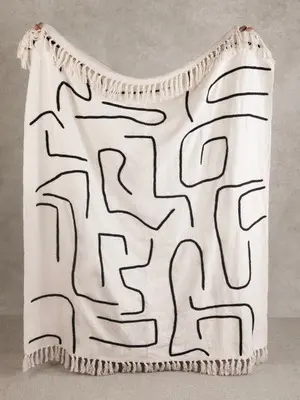 GAURI KOHLI Slovenia Throw Blanket 50"x60 - Multicolored