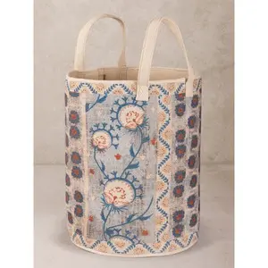 GAURI KOHLI Gilmore Laundry Hamper 14" X 20 - Multicolored
