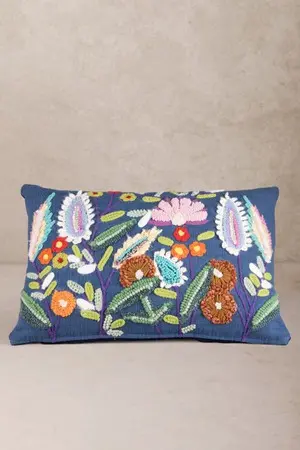 GAURI KOHLI Geneva Throw Pillow Cover - Blue