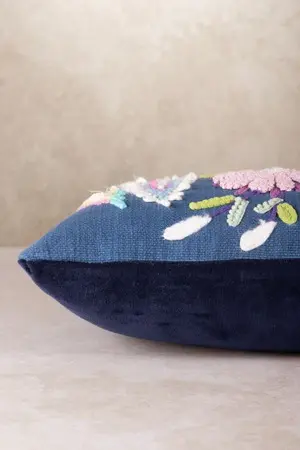 GAURI KOHLI Geneva Throw Pillow Cover - Blue