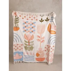 GAURI KOHLI Joel Throw Blanket 50"x60 - Multicolored