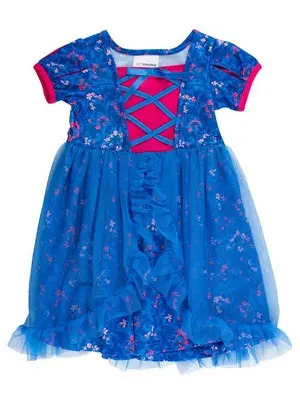 RUFFLEBUTTS Princess Dress-up Corset Nightgown - Nordic Blue Princess