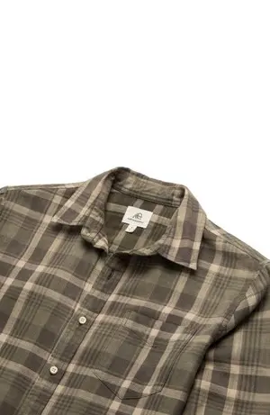 SURFSIDE SUPPLY CO. Brian Ombre Plaid Shirt - Green Combo