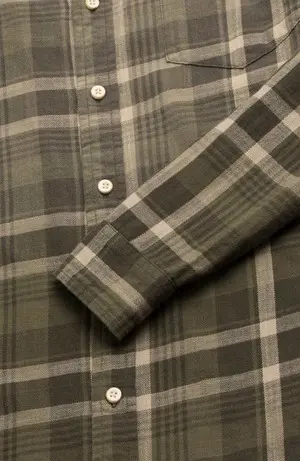 SURFSIDE SUPPLY CO. Brian Ombre Plaid Shirt - Green Combo