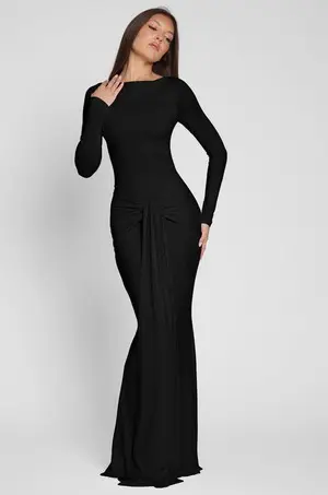 LEAU Knot Maxi Dress - Black