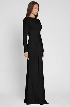 LEAU Knot Maxi Dress - Black