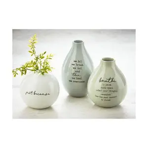TAG We Heal We Overcome Dark Ceramic Decorative Vase