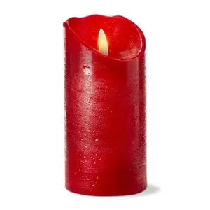 TAG Weathe Flameless Led Pillar Candle For Home Decor - Red