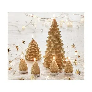 TAG Fir Tree Sculpted Candle Holiday Decor Christmas