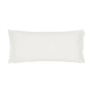 ELISABETH YORK Lavato Enzyme Washed Cotton Decorative Throw Pillow - White