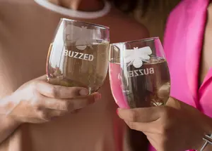 TAG Buzzed Stemless Wine Glasses Drinkware For Spring