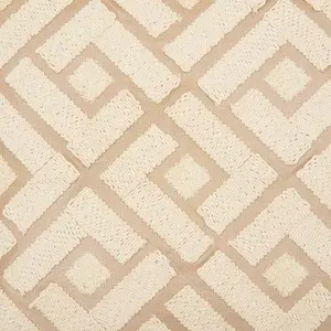 ELISABETH YORK Junia Geometric Diamond Natural Tan Cotton Decor Throw Pillow