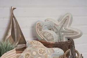 C&F HOME Beaded Sea Turtle Embellished Mini Accent Pillow 12" X 16