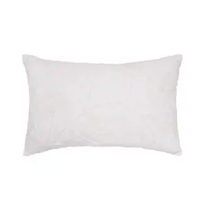 CAROL & FRANK Runa Botanical Flowers Cotton Blend Mini Spring Accent Pillow 14" X 22" - White
