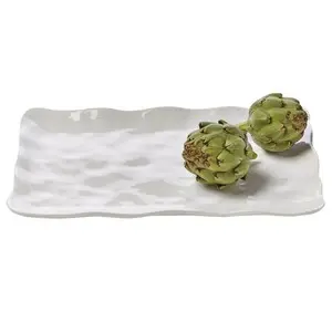 TAG Formoso Stoneware Rectangular Serving Tray Dishwasher Safe - White