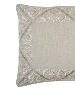 ELISABETH YORK Rhea Floral Solid Cotton Decor Throw Pillow, 14" X 22"