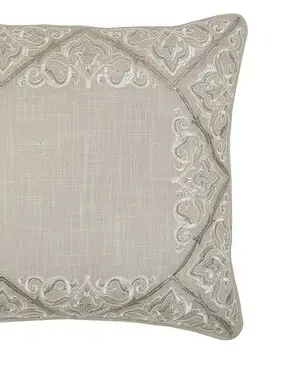 ELISABETH YORK Rhea Floral Solid Cotton Decor Throw Pillow, 14" X 22"