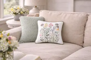 C&F HOME Botanical Garden Flowers Cotton Blend Mini Spring Accent Pillow 12" X 12