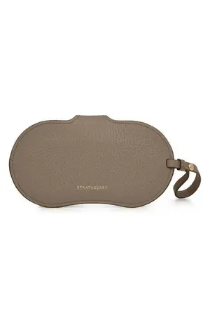 Strathberry Multrees Leather Glasses Case - Taupe