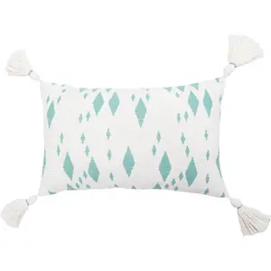 CAROL & FRANK Granby Surf Rectangle Oblong Woven Decorative Accent Pillow - Green