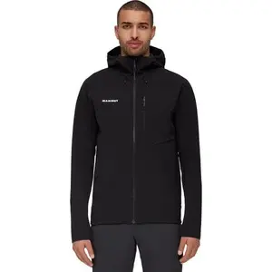 MAMMUT Ultimate Comfort Softshell Hooded Jacket - Black