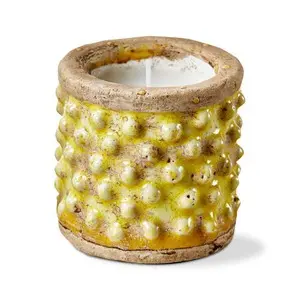TAG Hobnail Citronella Candle Jar For Spring And Summer - Yellow