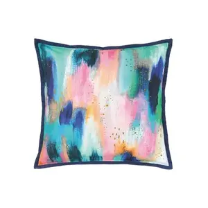 CAROL & FRANK Colorful Brush Strokes Accent Pillow - Blue