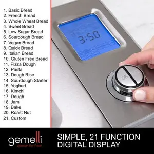 GEMELLI HOME 2lb Artisan Bread Maker