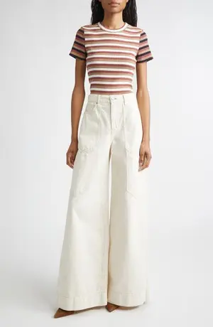 Veronica Beard Pruitt Stripe Rib T-shirt