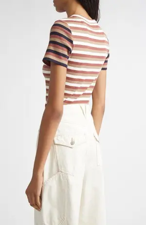 Veronica Beard Pruitt Stripe Rib T-shirt