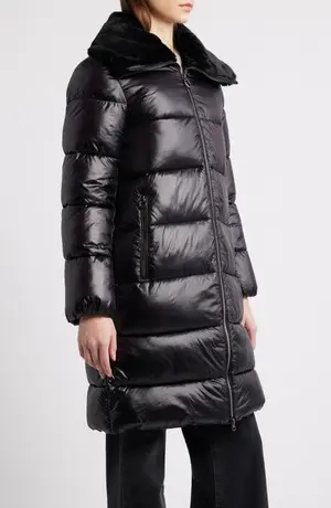 Bcbgmaxazria Nylon Puffer Coat - Black