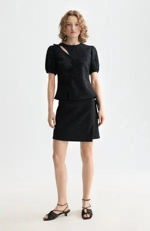 Scotch & Soda Puff Sleeve Textured Top