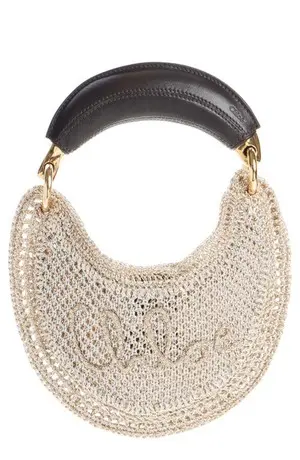 Chloé Raffia Hobo Bag - Silver