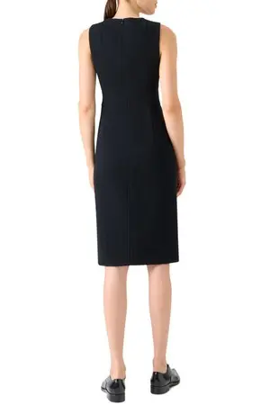 Akris Sleeveless Virgin Wool Sheath Dress