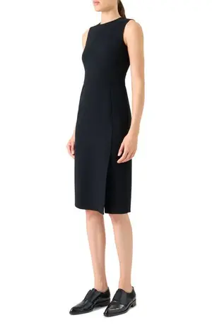 Akris Sleeveless Virgin Wool Sheath Dress