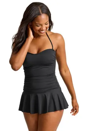 Tommy Bahama Upf 50+ Skirted One-piece Swimsuit