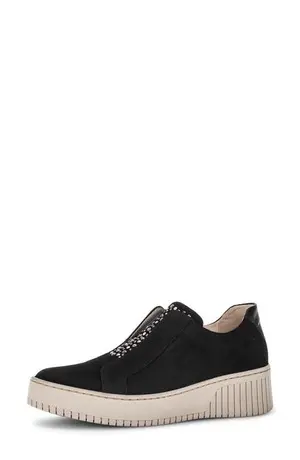 Gabor Crystal Studded Slip-on Sneakers - Black