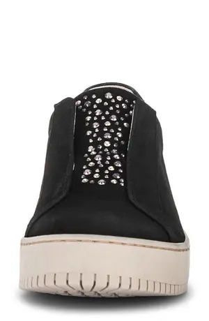 Gabor Crystal Studded Slip-on Sneakers - Black