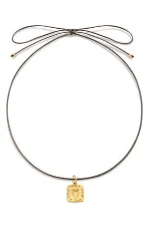 Monica Vinader Love Token Cord Pendant Necklace - 18k Gold Vermeil
