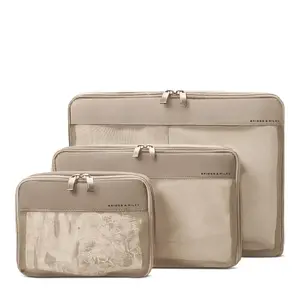 Briggs & Riley Checked Bag Packing Cube Set - Tan