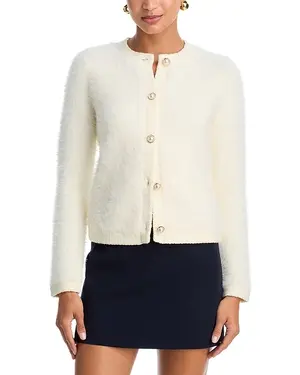 Aqua Brushed Pearl Button Cardigan